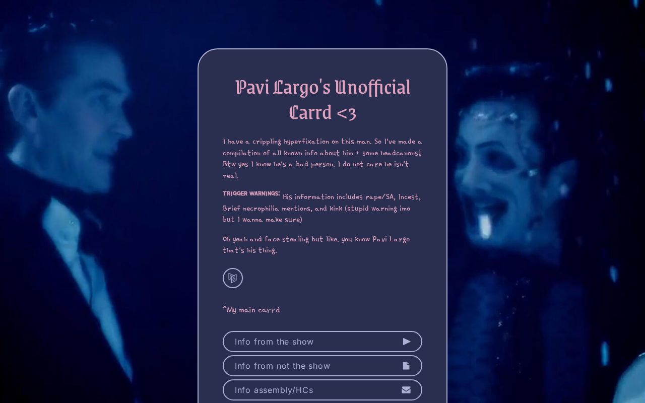 Pavi Largo's unnofficial carrd.